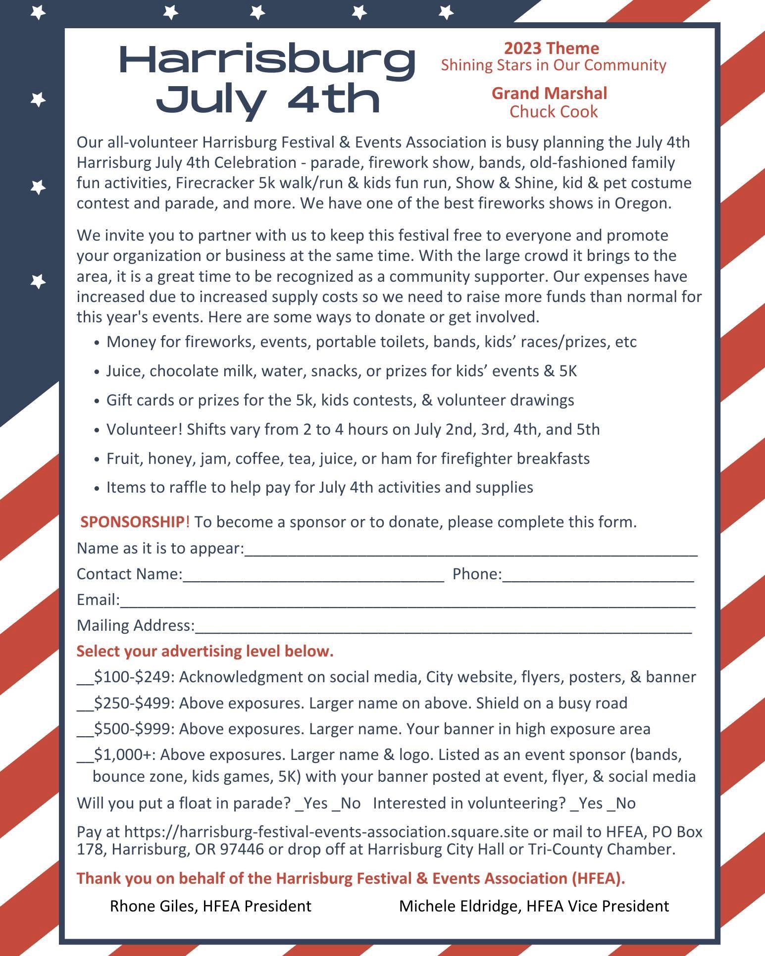 Forms, Permits, and Applications | City of Harrisburg Oregon